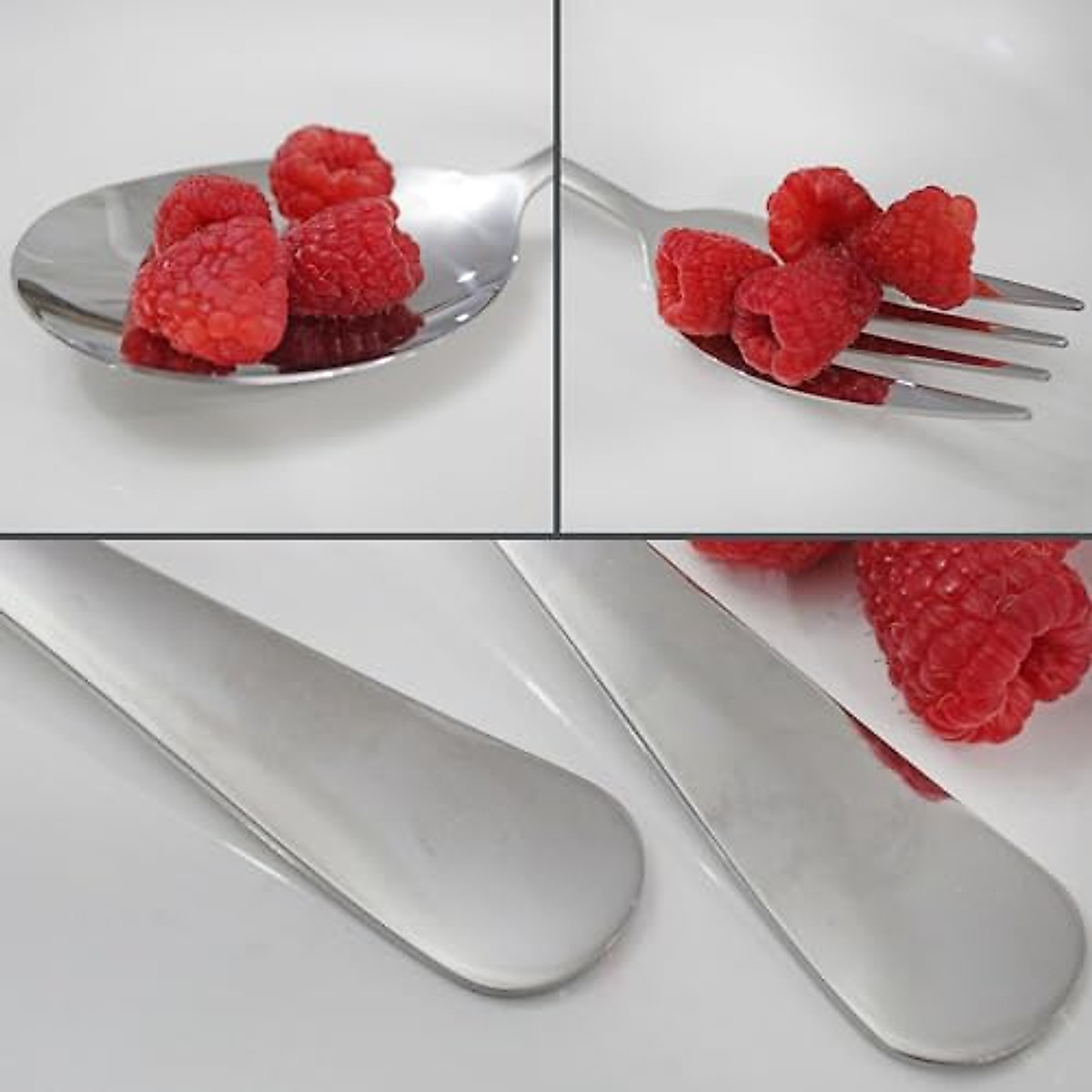 Cornucopia Serving Spoons & Large Serving Forks Set (4 pack, 2 of each); Buffet & Banquet Style Elegant Classic Serving Utensils