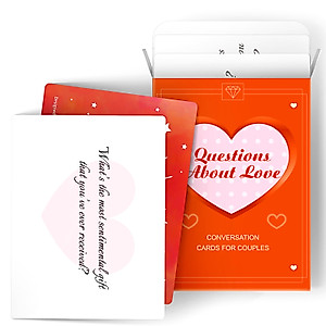 UMONIE Conversation Cards for Couples, Fun Questions Couples Games for Date Night, Cards Game for Couples to Strengthen Relationships, Romance, Trust - Valentine's Day Couples Gifts for Him/Her/Them