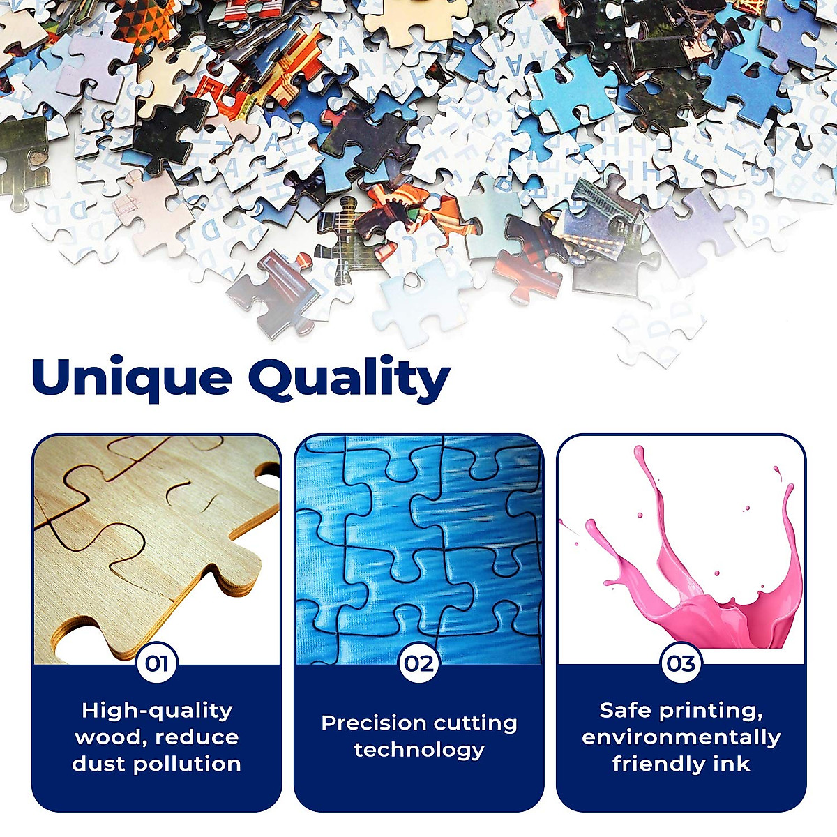 Jigsaw Puzzle 1000 Piece Wooden Puzzle Halloween Picture Family Decorations, Unique Birthday Present Suitable for Teenagers and Adults