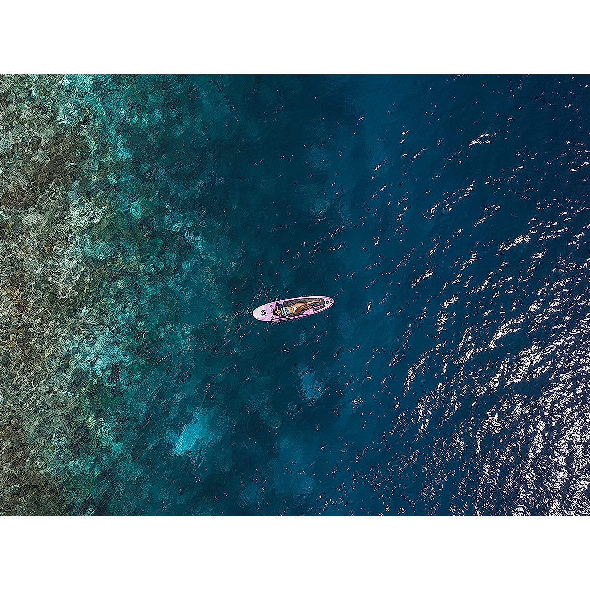 Inflatable Paddle Board SUP by Crew & Axel - 10FT 33" Wide (6.2” Thick) Stand up Paddleboard Set W/Backpack, 3 Fins, Floating Paddle, Light Weight (17lb), Drybag, Camera Mount, Rings Seat Blue