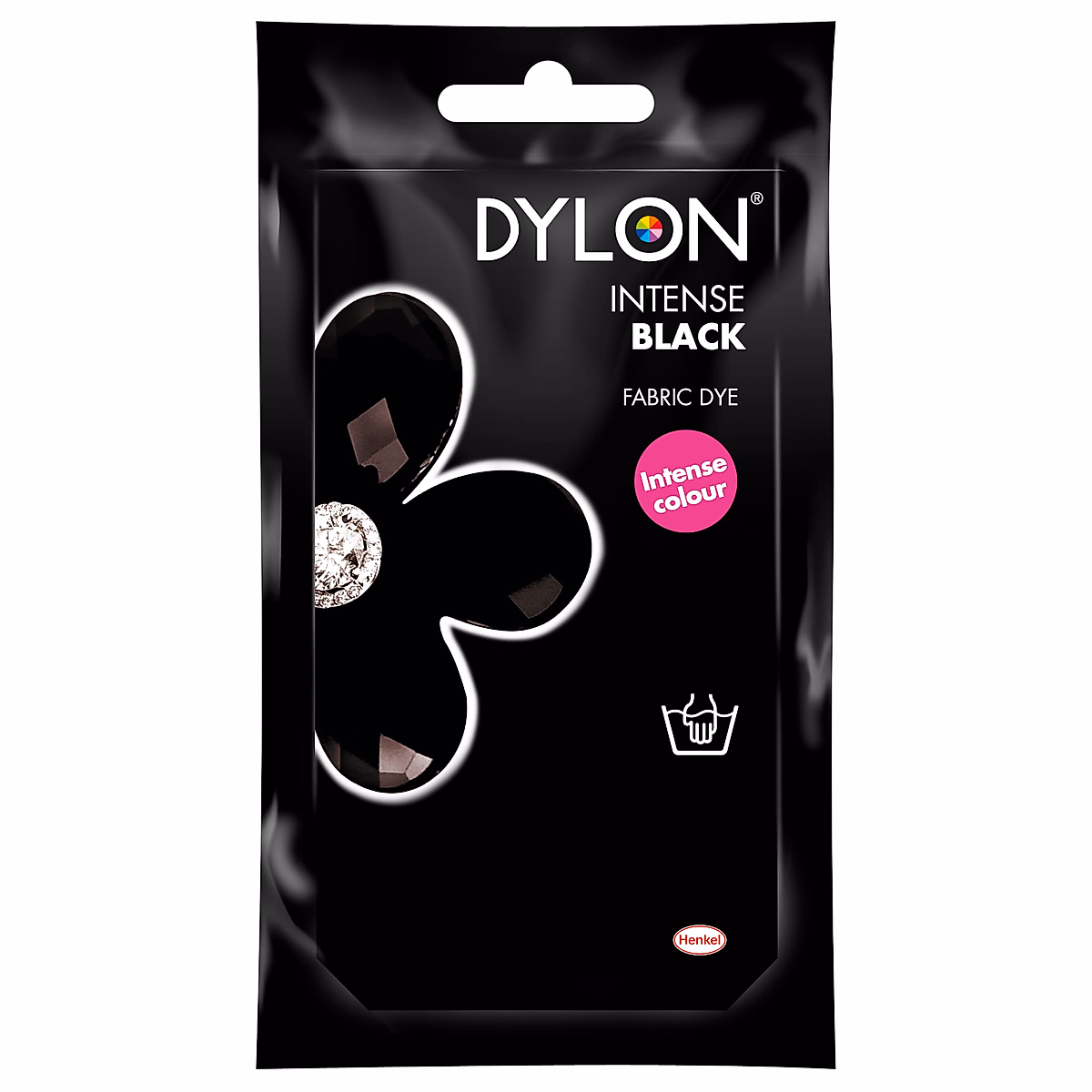 Dylon Intense Hand Dye Sachet (Velvet Black), 50g, 50 g (Pack of 1), Black, for Wool, Silk, 0.11 pounds