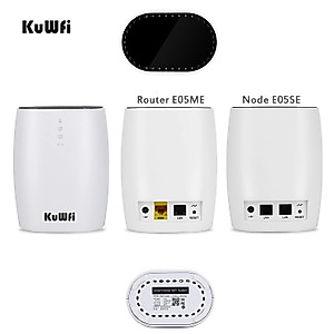 KuWFi Whole Home Mesh WiFi System 3-Pack AC3600 High Speed Seamless Roaming WiFi Network Dual Band 2.4G&5.8G Router for Whole Home Coverage