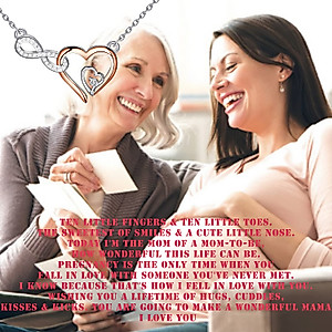 PLITI Pregnancy Gift For Daughter Pregnancy Congratulation Gift Infinity Heart Necklace To My Daughter On Your Pregnancy Jewelry Mom To Be Gift (daughter Pregnancy Infinity Heart nec)