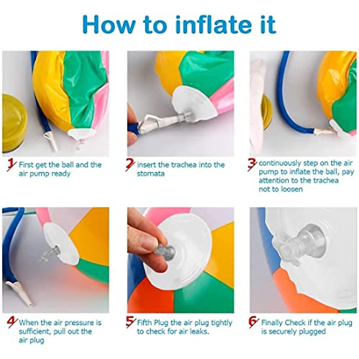 Cedtioaus Beach Ball, 12 Pcs Beach Balls Bulk, 12" Inflatable Beach Ball for Kids, Pool Party Decorations, Beach Toys for Summer Water Games