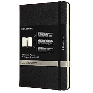 Moleskine PRO Project Planner, Hard Cover, Large (5" x 8.25") Black, 288 Pages