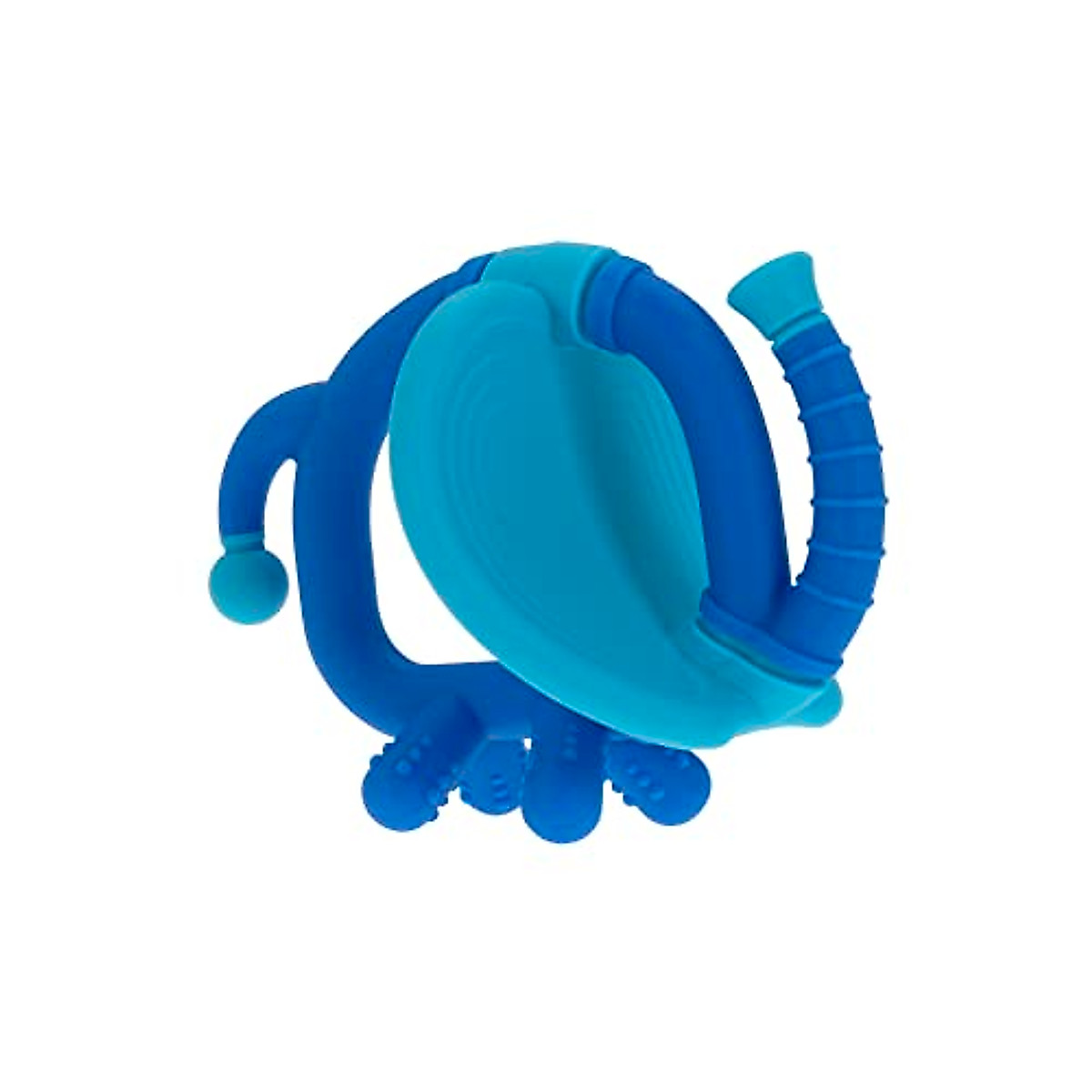 Nuby Geo Zoos Massaging Teether - Baby Teething Toy - Soft Easy Grip - 3+ Months - Elephant