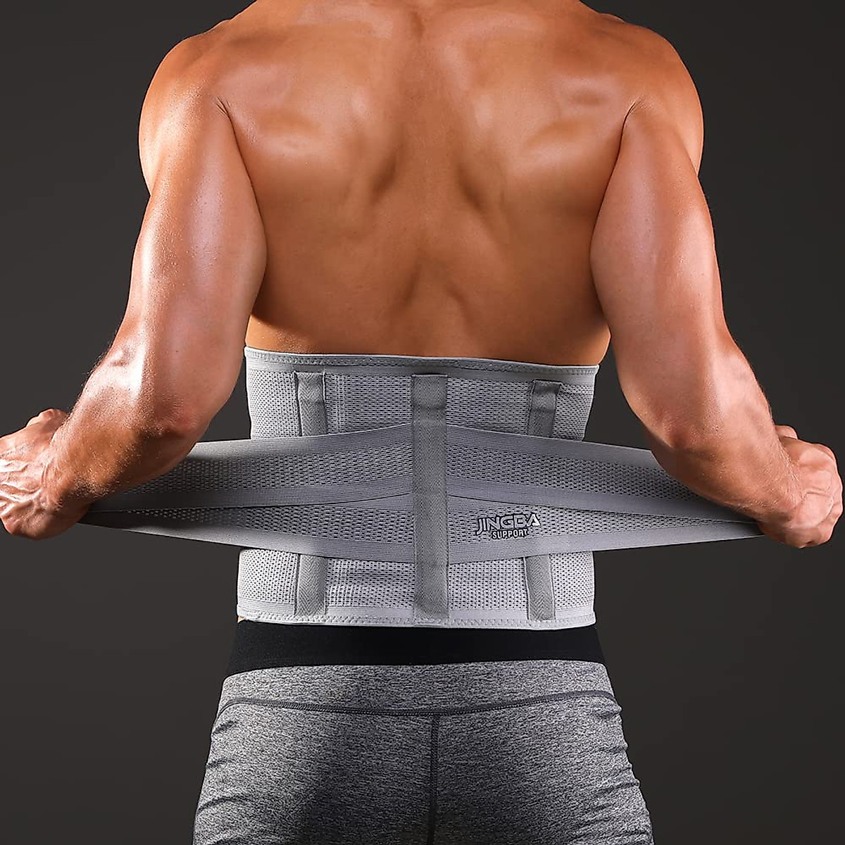 JINGBA Waist back support -Adjustable Back Waist Support Belt - Relief for Back Pain, Herniated Disc, Sciatica, Scoliosis and more! fitness sports Waist back support belts (XXL)