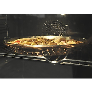 CREARTISTIC 100% Made in Italy – Pizza Tray for Oven - 14.2x1.2 Inch - 2.1 Qt– Copper Pizza pan - Tinned copper baking pan for Pizza - Pizza pan for oven – Baking pan - Handmade