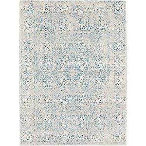 Valeria Teal and Beige Updated Traditional Area Rug 2' x 3'