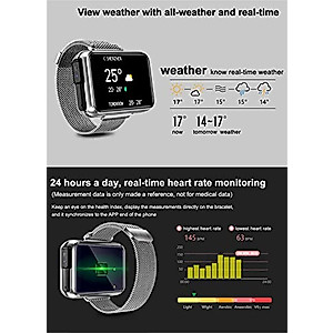 T91 Smart Bracelet 2 in 1 Smart Watch TWS Wireless Bluetooth Headset 1.4 Inch IPS Screen Health Monitor Fitness Tracker Earbuds Combo Running Music Wristband (Black Steel)