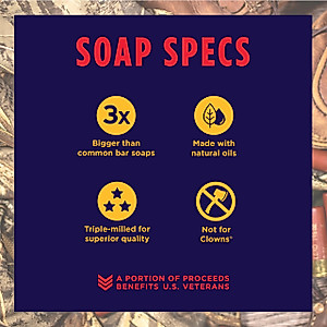 Duke Cannon Supply Co. Big Brick of Soap Bar for Men Gun Smoke (Wood, Bourbon & Leather) Multi-Pack - Superior Grade, Extra Large, Masculine Scents, All Skin Types, Paraben-Free, 10 oz (3 Pack)