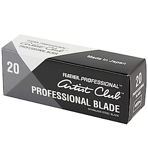 Feather Artist Club Professional Single Edge Razor Blades - (20 Count) - Single Straight Edge Razor Blade Refills for Shaving With Straight Edge Razors - For Men & Barbers