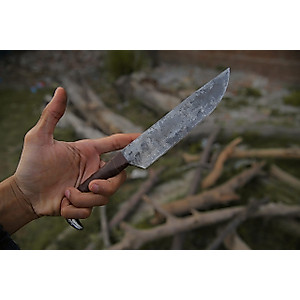 Viking Knife Custom Forged Full Tang Carbon Steel Ravens Head Hunting Camping Outdoor Knife Anniversary Birthday Xmas Gift Items