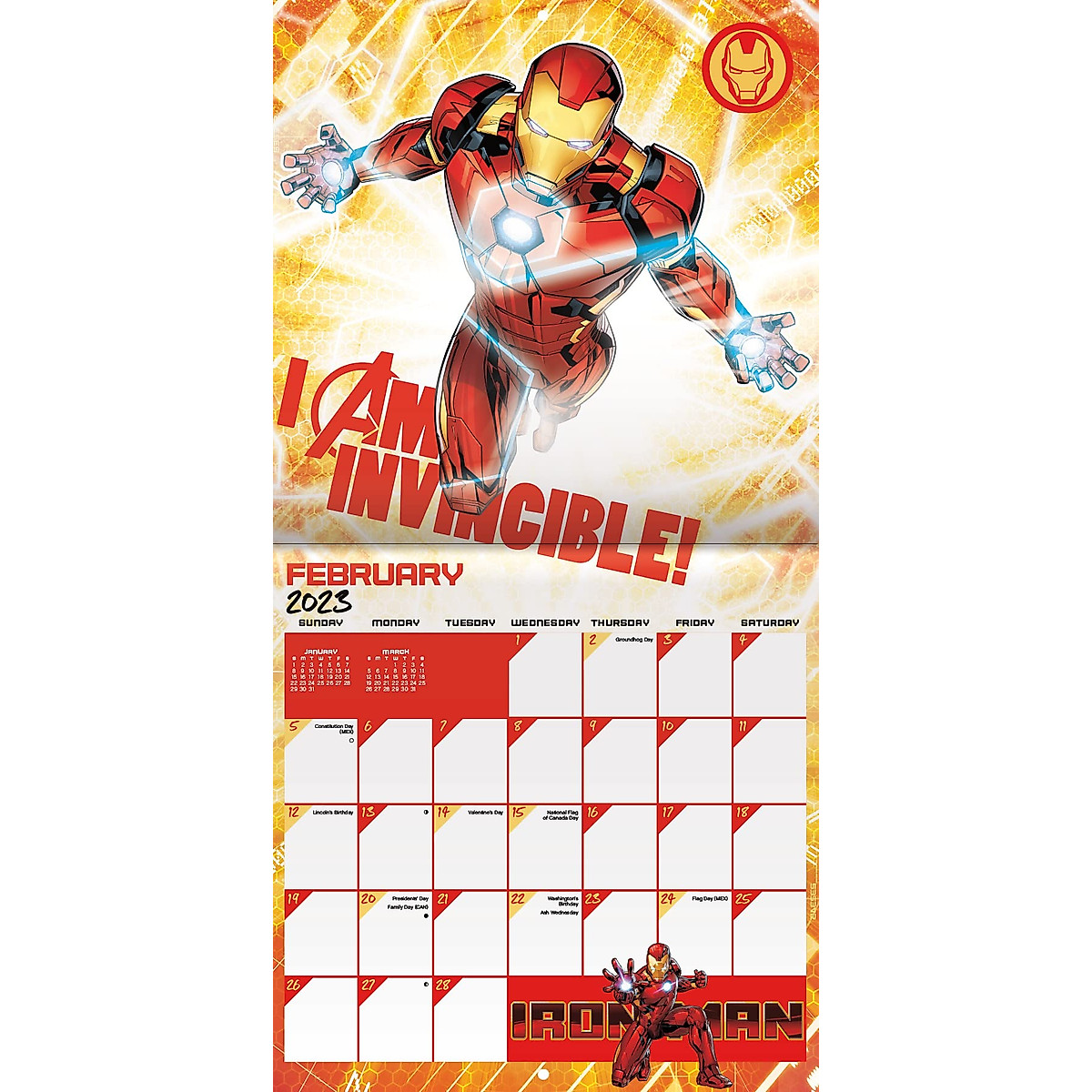 2023 Marvel Avengers Wall Calendar