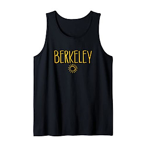 Berkeley California CA Sun Drawing Amber Print Tank Top