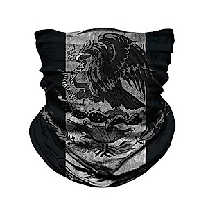 DHSOU 7Pcs Mexican Headwear Bandana Head Wrap Face Scarf Mask Outdoor Neck Warmer Balaclava Skeleton Mexico Flag