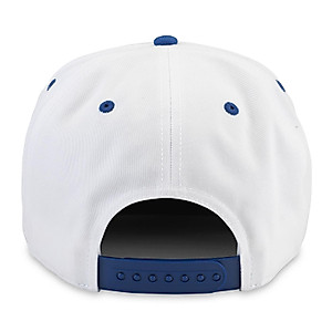 AMERICAN NEEDLE Ford Roscoe Adjustable Snapback Baseball Hat, White/Royal Blue (23008A-FORD-WHRO)