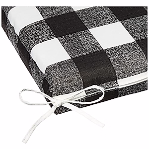 Pillow Perfect Outdoor/Indoor Anderson Matte Bench/Swing Cushion, 1 Count (Pack of 1), Black