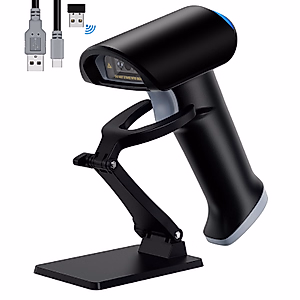 Topwise G1-B 1D 2D Wireless Barcode Scanner with Holder