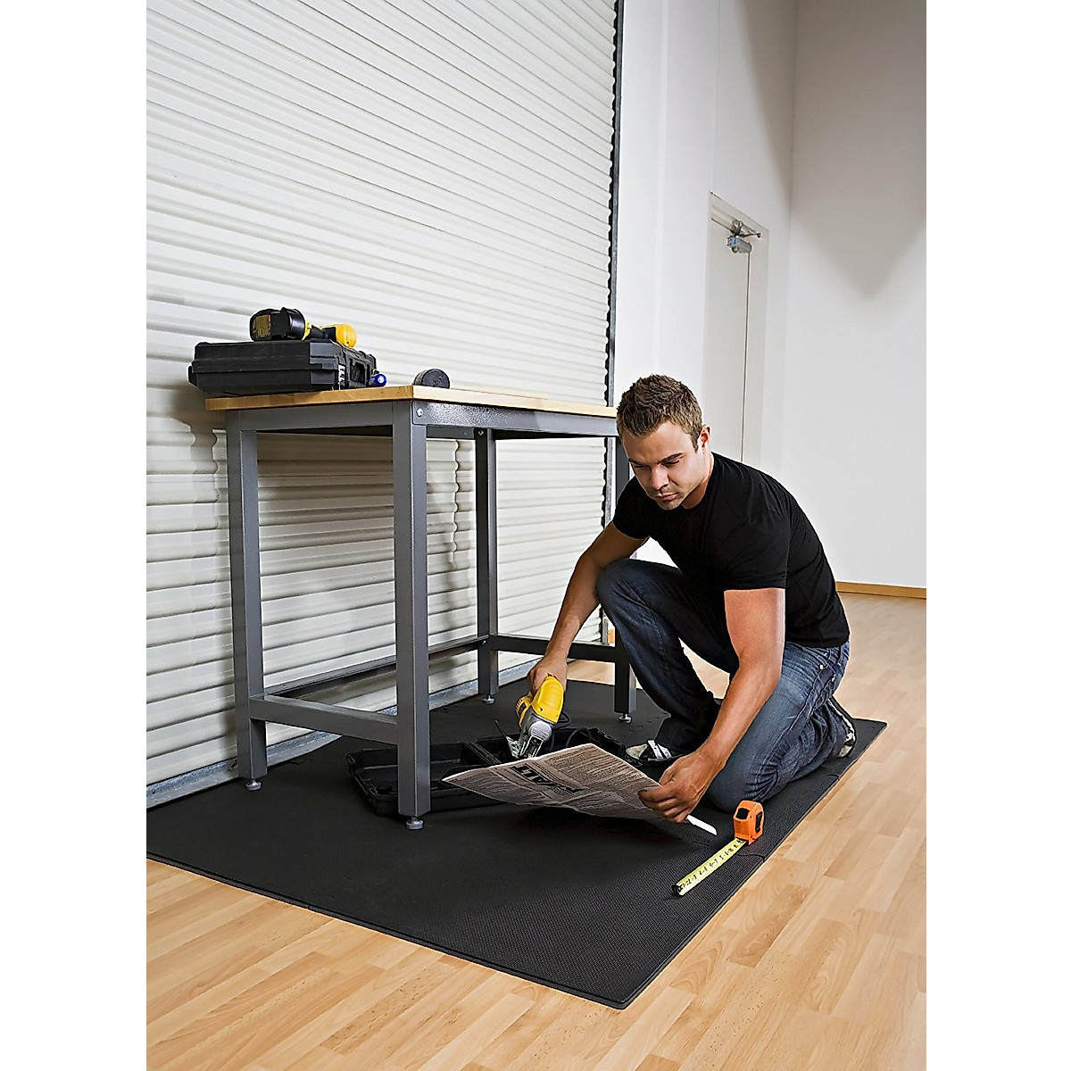 Norsk Multi-Purpose Reversible Foam Mats - EVA Foam Interlocking Tiles (Gray/Black 32 Tiles - 128 sq. Ft.)