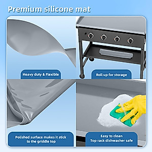 Silicone Griddle Mat for Blackstone 22 inch Tabletop Griddle, Upgraded Full Edge Coverage Griddle Cover, 100% Food Grade Silicone Griddle Cover, Outdoor Griddle Accessories for Blackstone