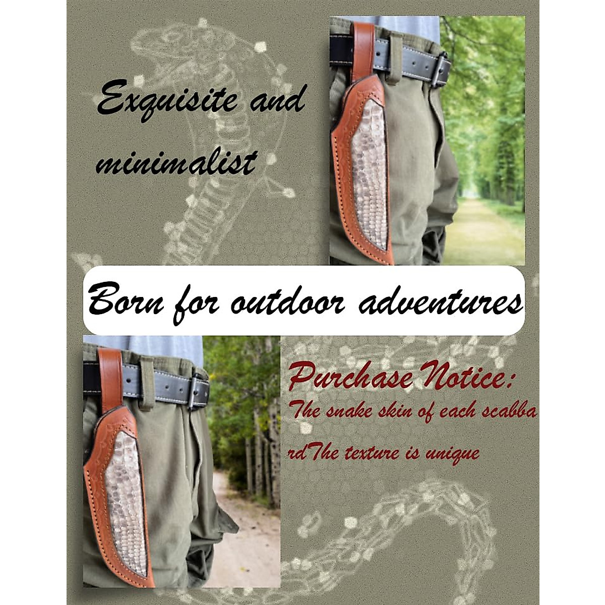 刀苑阁 Fixed Blade Knife Sheath Fits up to 8 Inch Blade,Leather Knife Sheaths Knife Holder Hunting Knife Sheath,Straight Knife Sheath Brown