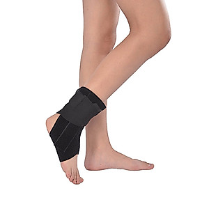 WILLQ Stirrup Ankle Splint Strap with Removable Aluminum Support Brace Ankle Stirrup Brace for Foot Support Ankle Stabilizer Wrap Sprains Strains Post-op Cast Support Injury Protection