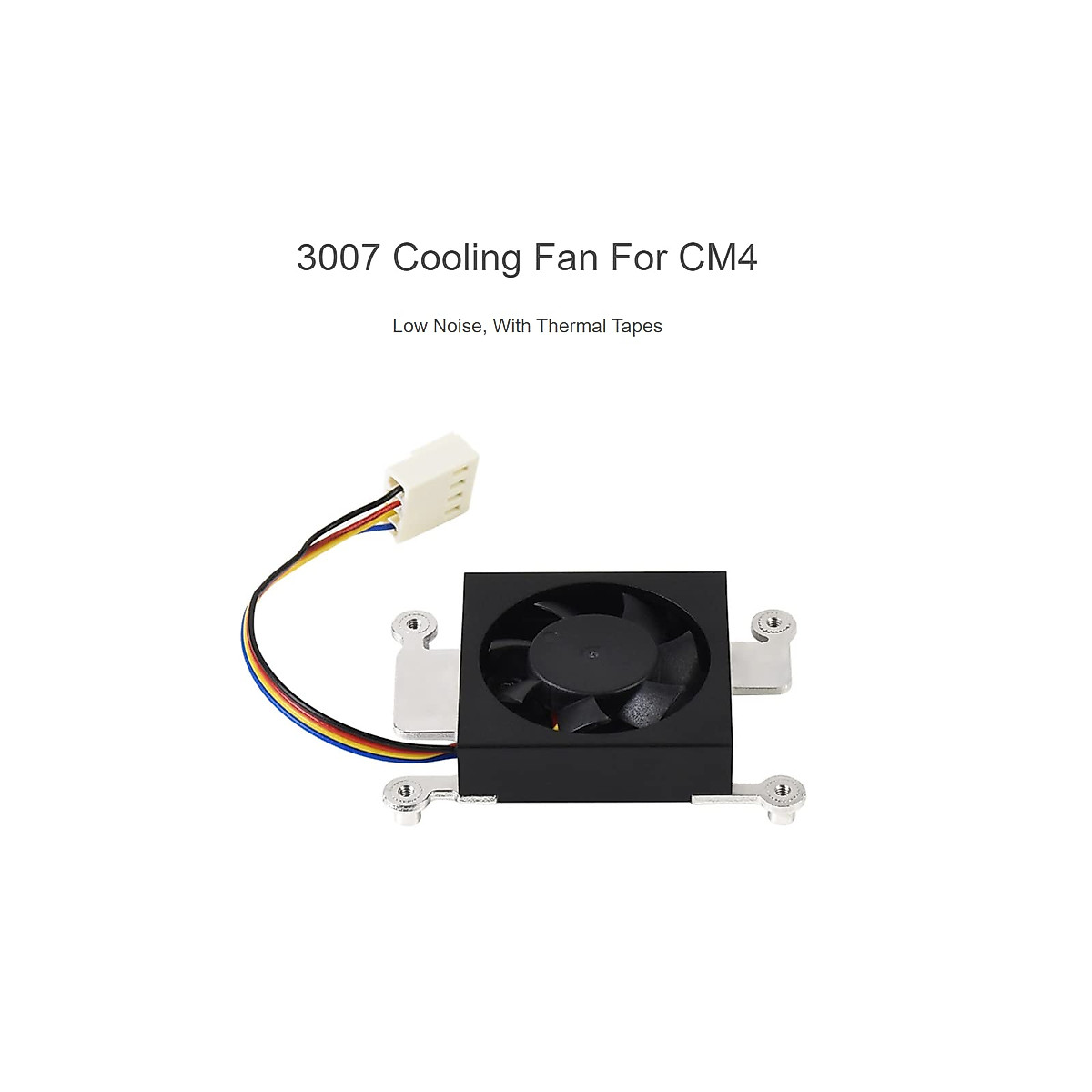 waveshare Dedicated All-in-One 3007 Cooling Fan for Raspberry Pi Compute Module 4 CM4, PWM Speed Adjustment,Low Noise, More Practical,with Thermal Tapes