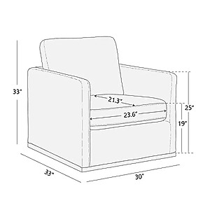 CHITA Swivel Accent Chair, Mid Century Modern Arm Chair for Living Room and Bedroom, White
