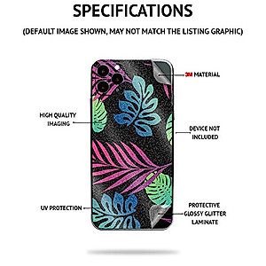 MightySkins Glossy Glitter Skin Compatible with Microsoft Surface Duo 2 - Carved Blue | Protective, Durable High-Gloss Glitter Finish | Easy to Apply and Change Styles | Made in The USA