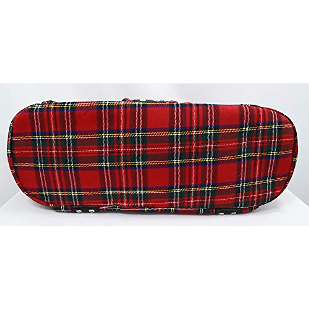 Lost Queen Red Royal Stewart tartan Plaid Punk Rock Purse with Handcuff Skull Charm, Large