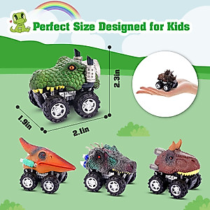 Dinosaur Toys for 3-6 Year Old Boys, Pull Back Dinosaur Cars for Kids 6 Pack Set Pull Back Dinosaur Toys for Age 3-7 Boys Toy Cars Dinosaurs Christmas Birthday Gifts for Boys Age 3-6 Stock Filler