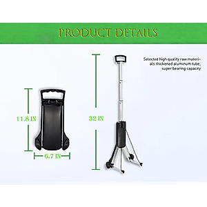 Mini Shopping cart Shopping cart can be Folded, and Then Hand in Hand to Pull cart Household Small Trailer to Carry Luggage cart Upgraded Mini Folding Hand Truck, Luggage Cart with 2 Wheels