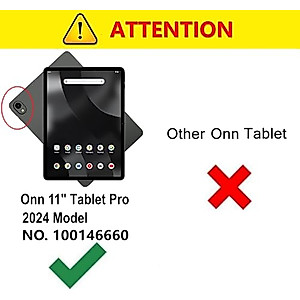 ONN 11 inch Tablet Pro / 100146660 Case, PU Leather Protective Case [Case for Kids] Cover Case for ONN 11 inch Tablet Pro 2024 (Blue)