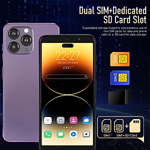 Zopsc Unlocked Cell Phones, Ultra Thin 6.1inch 1440x3040 Resolution 16MP 8MP Smartphone for11.0 (US Plug)