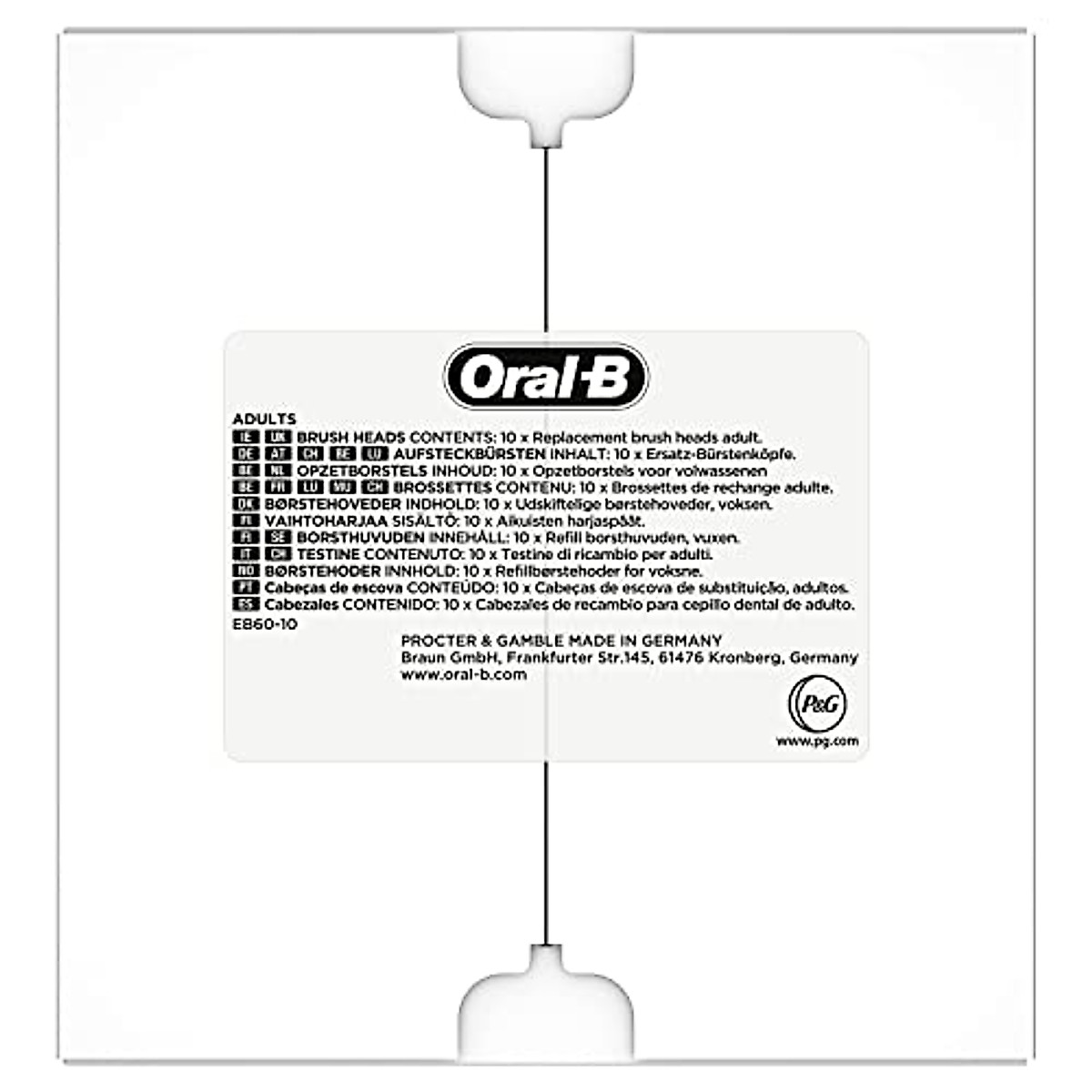 Oral-B Sensitive Clean Replacement Toothbrush Head, Pack of 10 Counts, Mailbox Sized Pack