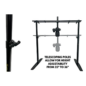 Glide Gear OH 200 Modular/Adjustable Video Camera Smartphone Overhead All Metal Flat Lay Rig Mount