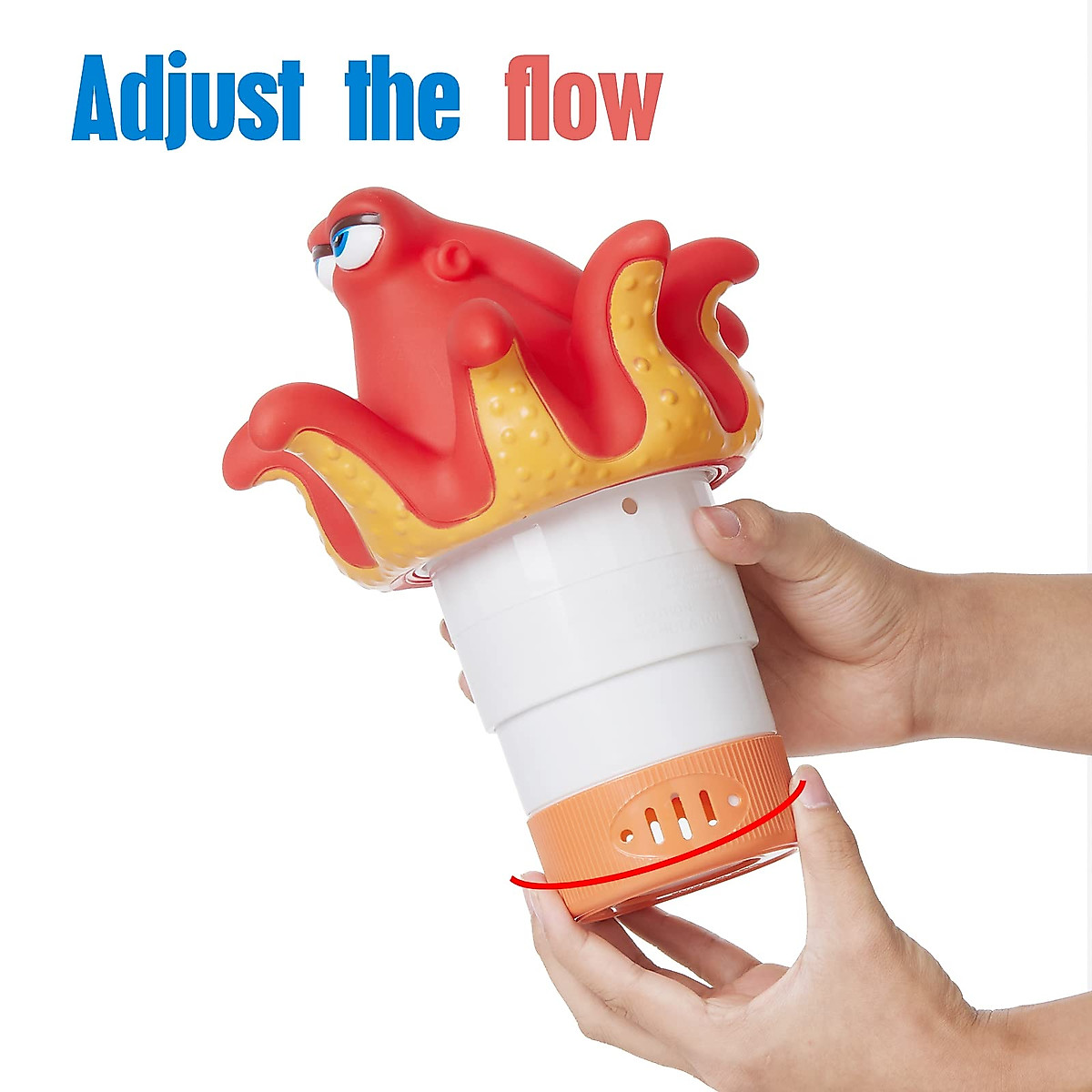 XY-WQ Chlorine Floater, Floating Pool Chlorine Dispenser (Octopus), Fits 1 and 3 Inch Tablets for Large and Small Pools, Hot Tub, Spa