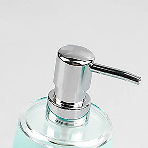 CECE&KELE Bathroom Accessories Set 4 Pcs - Plastic Bath Countertop Wash Set, Modern Cylinder Wash Cup/Lotion Soap Dispenser/Soap Dish Housewarming Gifts,Orange,As Shown