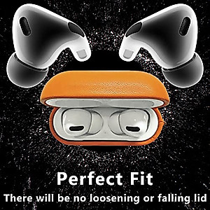 WAMOY Leather case Cover for airpods pro 2 case Protective Cover with Hook Compatible with airpods pro 2nd Generation case (Light Brown)