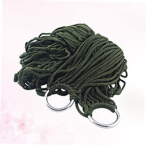 CLISPEED Hammock Swing Mesh Garden Hammock Camping Picnic Dark Swing Amy Hammocks Bed Travel Hanging Rope Net for Green Hunting Sleeping Outdoor Comfortable Leisure Indoor Nylon Beds Hiking Amacas