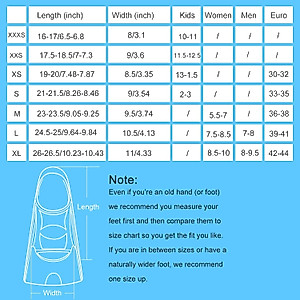 Gintenco Swim Fins, Kids Swim Training Fins for Lap Swimming, Travel Size Flippers with Mesh Bag, Silicone Swimming Fins for Kids Teens Adults Women Men