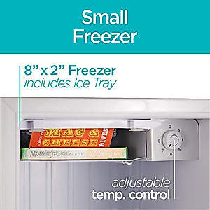 BLACK+DECKER BCRK17W Compact Refrigerator Energy Star Single Door Mini Fridge with Freezer, 1.7 Cubic Ft., White