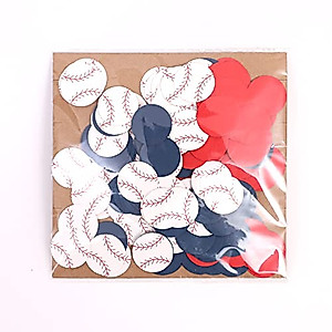 180pc Baseball Confetti for Party - Table Decoration, Sports Themed Birthday Decor for Baby Shower, Photo Booth Props (Baseball Confetti)