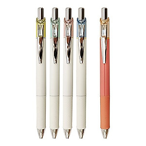 Pentel EnerGel Clena Retractable Liquid Gel Pen, Micro Fine Point 0.5mm Needle Tip, Black Ink, Sax Blue Body (BLN75LS-A)