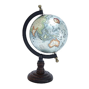 Deco 79 Mango Wood Globe, 6" x 5" x 10", Brown