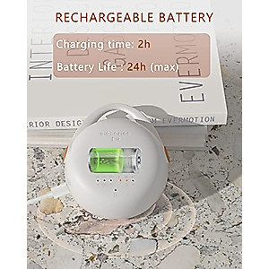 Portable White Noise Machine Baby, elesories Sound Machine Baby with Nursery Night Light,12 Soothing Sounds and USB Rechargeable Travel Baby, Child Lock, Baby Sound Machine for Adults Baby Sleeping