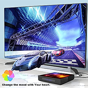 Android 12 TV Box 4GB RAM 64GB ROM W2 Mali-G31 Smart Set Top Box Builtin 2.4G/5G WiFi Bluetooth 4.2, Media Player Support 3D 4K UHD Videos, with Wireless Mini Keyboard