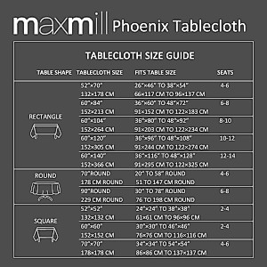 maxmill Jacquard Table Cloth Swirl Pattern Spillproof Wrinkle Resistant Heavy Weight Soft Tablecloth for Kitchen Dinning Tabletop Decoration Outdoor Picnic Rectangle 52 x 70 Inch Navy Blue