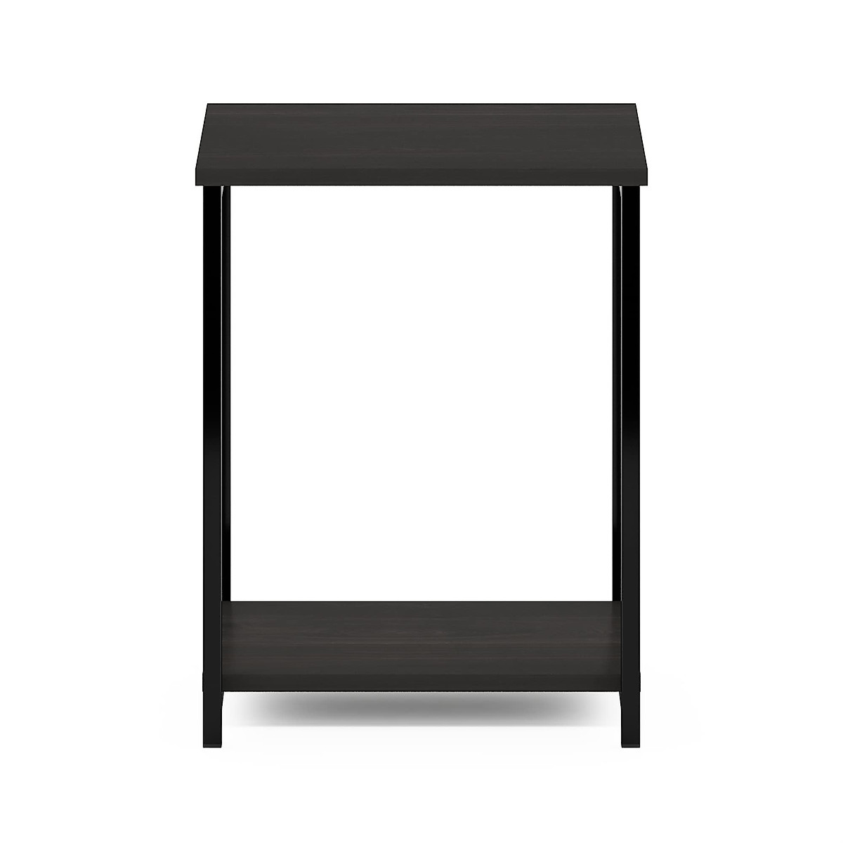 Furinno Simplistic Metal Frame End Table, 1-Pack, Espresso